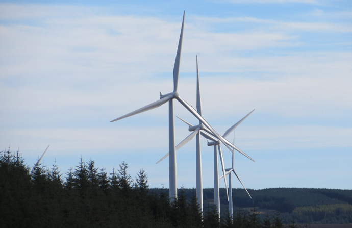 Adjacent Mid Hill Wind Farm